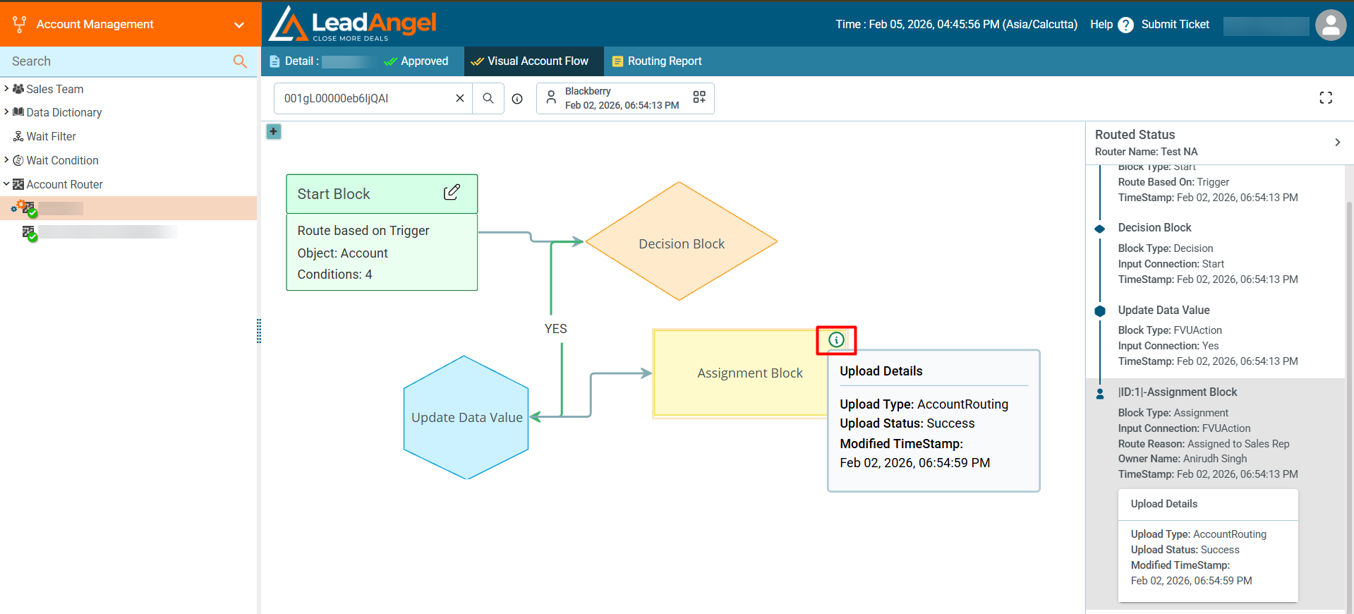Visual Account Flow | LeadAngel