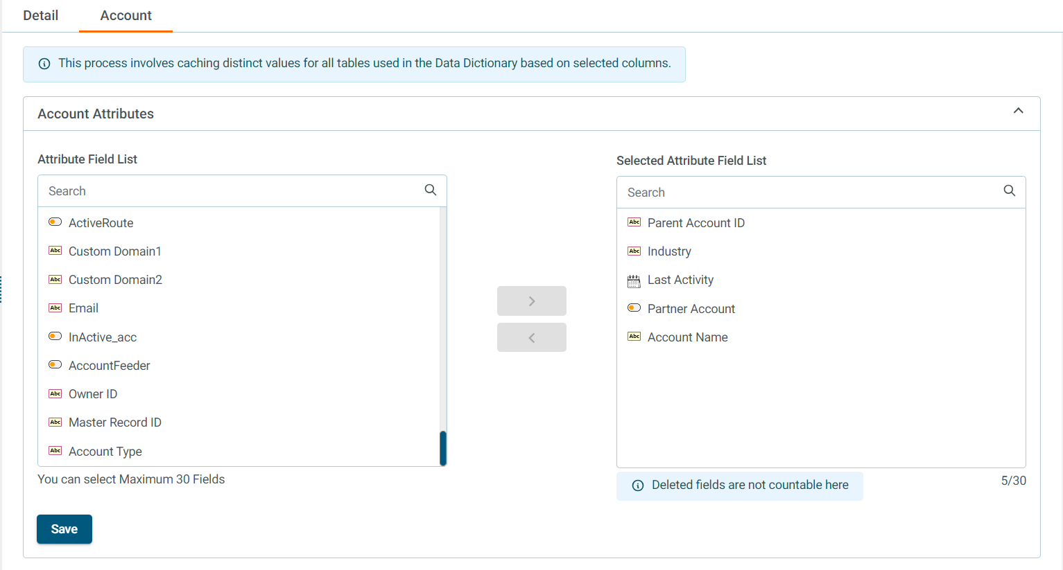 Account Data Dictionary Index | LeadAngel