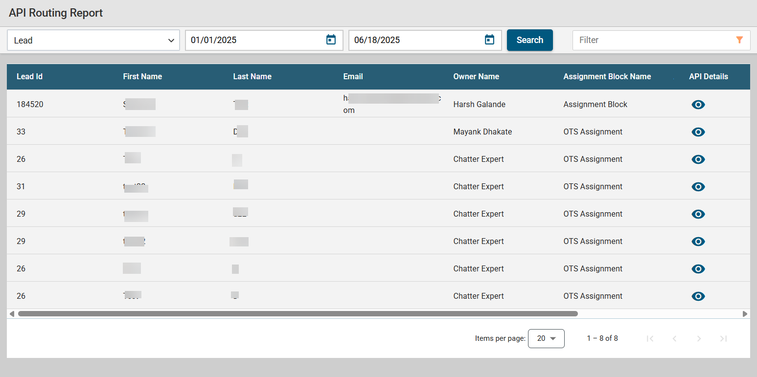 API Routing Report | LeadAngel