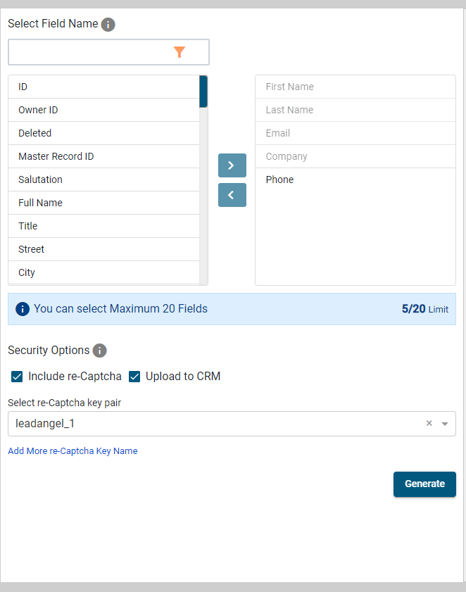 Lead Capture Form | LeadAngel