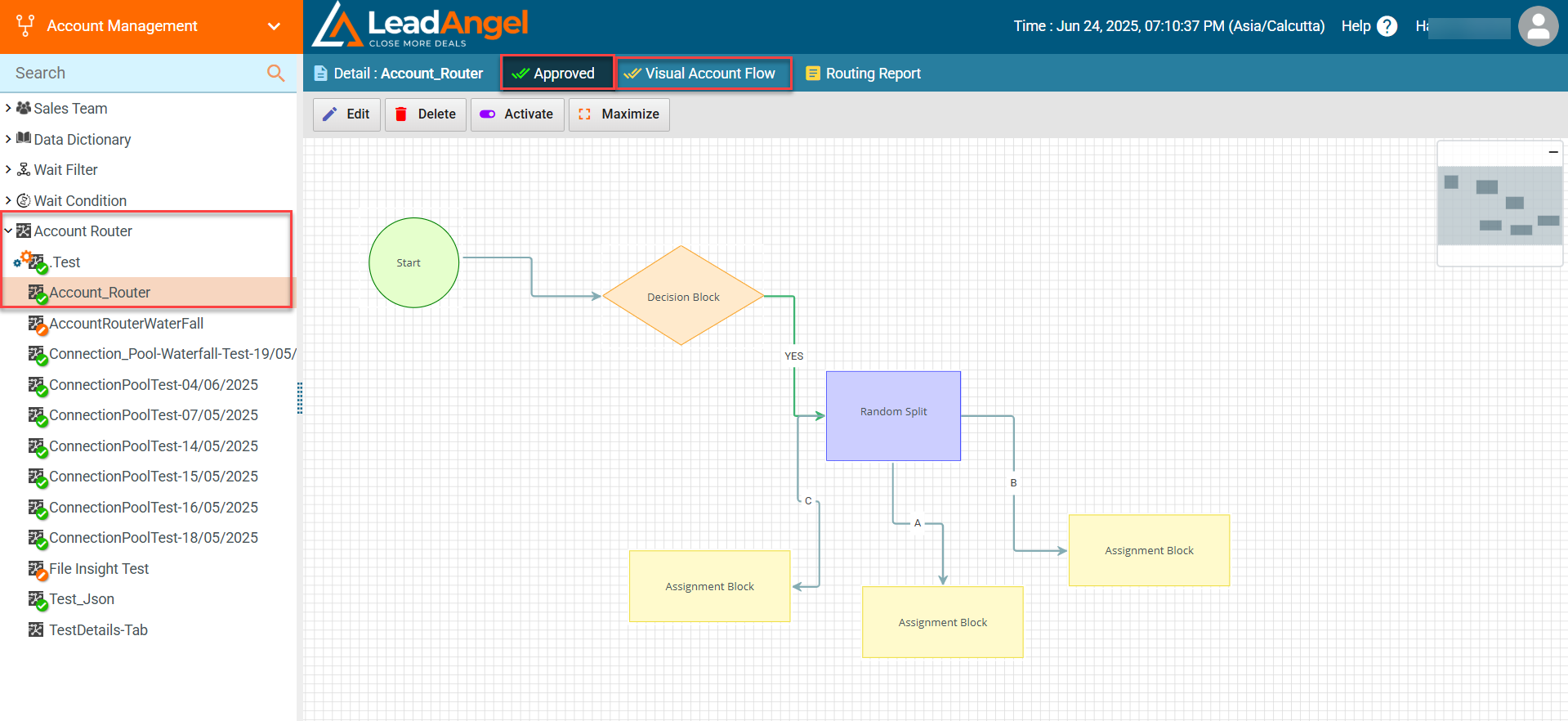 Visual Account Flow | LeadAngel